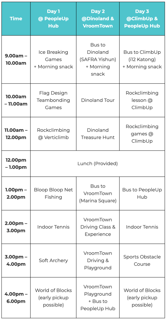 Ultimate Holiday Camp – PeopleUp Singapore